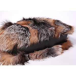 URSFUR Women's Winter Handbag Real Fox Stachel Bag Purse