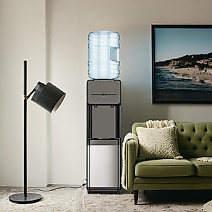 Euhomy Hot & Cold Water Dispenser, Top Loading Water Dispenser for 3 or 5 Gallon Bottles, Top Loading Hot & Cold Water Dispenser with Child Safety Lock, for Office, Home