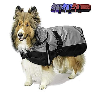 Derby Originals Ruff Pup 1200D Ripstop Waterproof Reflective Winter Dog Coat with Neck Cover and Harness Compatible Opening 220G - 17