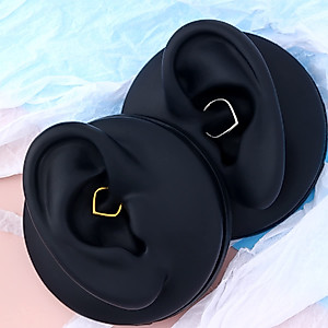 CM Crareesi Mania Teardrop Septum Rings 316L Surgical Steel 8mm Gold 16G Daith Earrings Septum Nose Hoop Septum Clicker Ring Helix Tragus Conch Piercing Jewelry