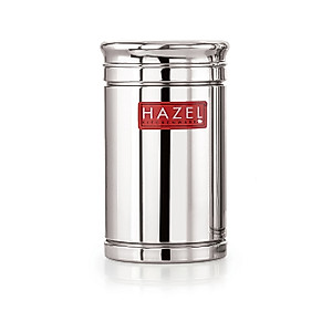 HAZEL Stainless Steel Airtight Container | 800 ml Steel Storage Box For Kitchen | Steel Container Jar For Kitchen Storage | Ideal For Storing Rice, Cereal, Pulse, Snacks