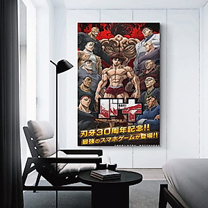 AOMACA Anime Posters Baki The GrapplerCanvas Painting Wall Art Poster for Bedroom Living Room Decor12x18inch(30x45cm)