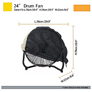 XCZ Industrial Fan Cover, suitable for 24 "high speed floor fan covers, high speed sports drum fans, heavy outdoor floor fan covers, waterproof and dust proof fan covers, 29.9 x 8.6 x 29.9" home fan covers