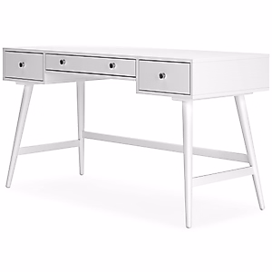 Signature Design by Ashley Thadamere Contemporary 54" Home Office Desk with 3 Drawers, White
