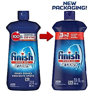 Finish Jet-Dry Rinse Aid, Dishwasher Rinse and Drying Agent, 23 fl oz, Packaging may vary