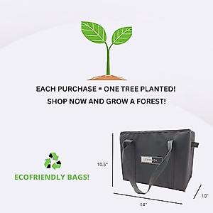 ESMELDY - PRO Reusable Grocery Bags - Reusable Shopping bags for groceries (Kit of 3) grocery tote Bags with Long Handles, Reinforced Bottom and separator, Foldable shopping bag