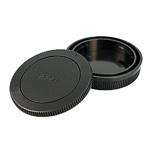 NIYI 2Sets Camera Body Cap and Lens Rear Cap Kit, Compatible with Canon EOS M Mount Mirrorless Camera Rear Lens Protector Cover and Body Protector Set