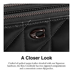 COACH Quilted Pillow Leather Kira Crossbody, Black