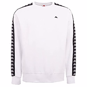 Kappa Lasse Sweatshirt 312008-11-0601, Mens, Bright White, M