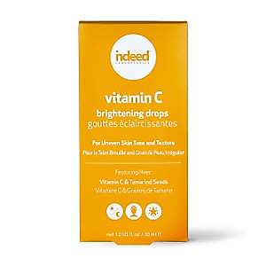INDEED LABS Vitamin C Brightening Drops, Vitamin C &Hyaluronic Acid Facial Serum, Anti Aging Serum Reduces Fine lines, Wrinkles, Hyperpigmentation & Improve Skin’s Barrier & Elasticity