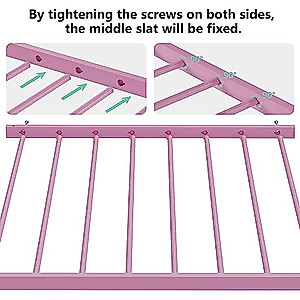 Elephance Twin Size Bed Frame with Headboard and Footboard, Metal Platform Bed Frame with 14 Inch Storage Space Mattress Foundation No Box Spring Needed for Girl Pink