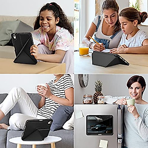 DTTO Case for iPad Mini 6th Gen 8.3 Inch 2021 with Pencil Holder, Multi - Angle Magnetic Standing Cover with TPU Back Shell [Auto Wake/Sleep], Black