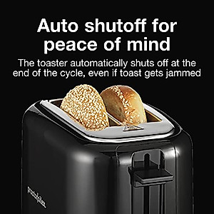 Proctor Silex 2-Slice Toaster with Extra Wide Slots for Bagels, Cool-Touch Walls, Shade Selector, Toast Boost, Auto Shut-off and Cancel Button, Black (22305)