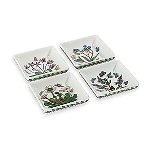 Portmeirion Botanic Garden 3-Inch Square Mini Dishes, Set of 4