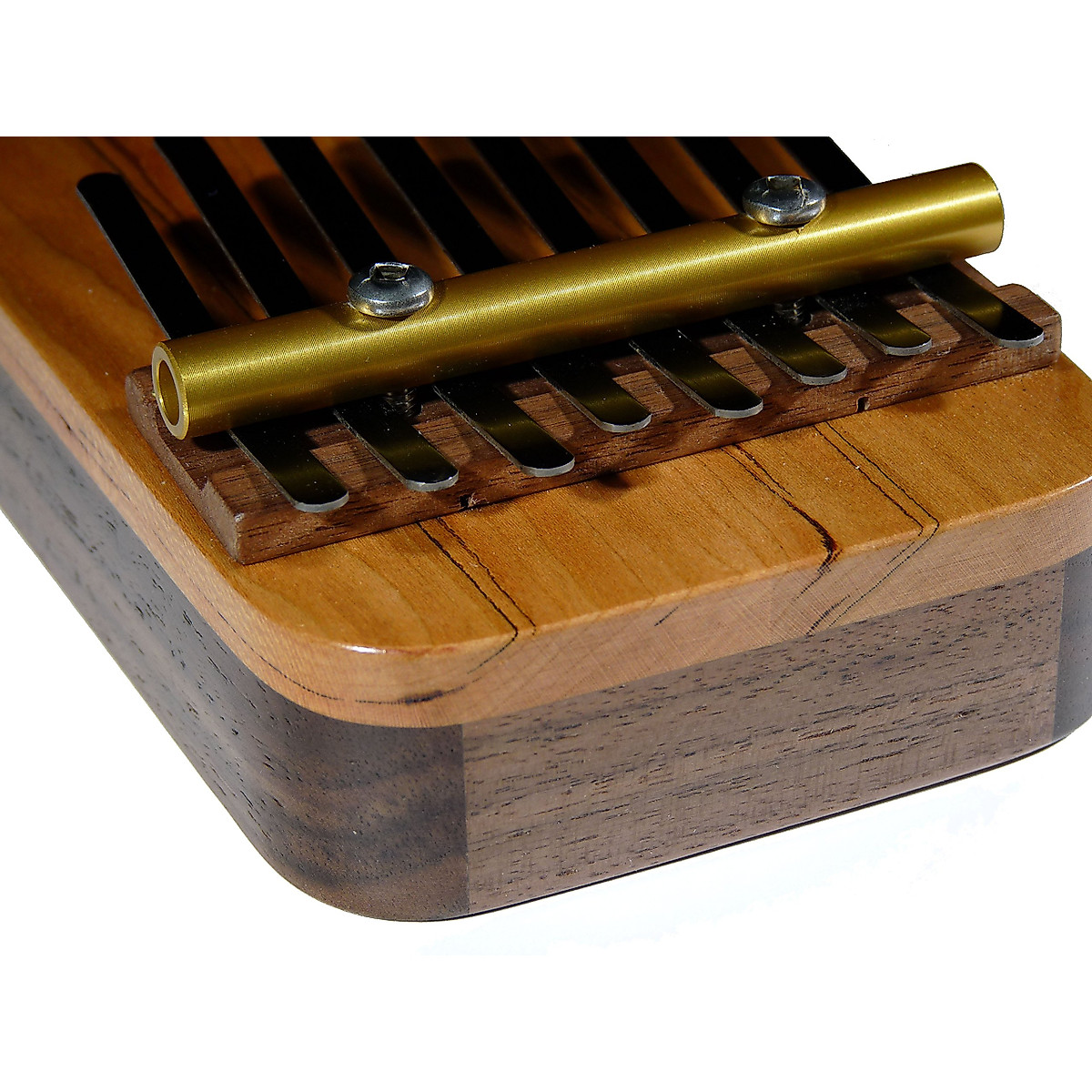 Zither Heaven Artisan Pentatonic 8 Note Black Walnut w/Cherry top Thumb Piano made in the USA