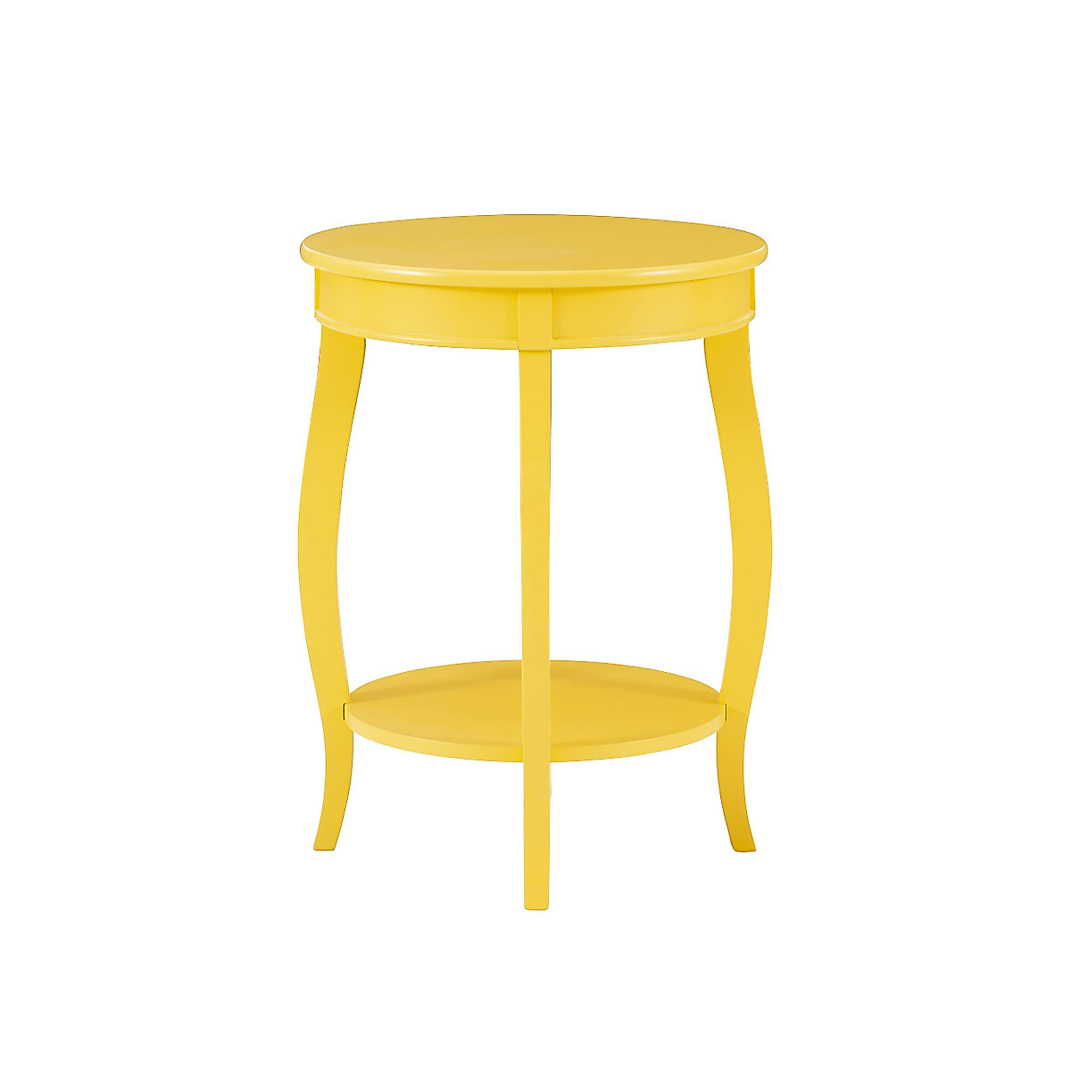 Powell Furniture Powell Round Shelf, Yellow Table