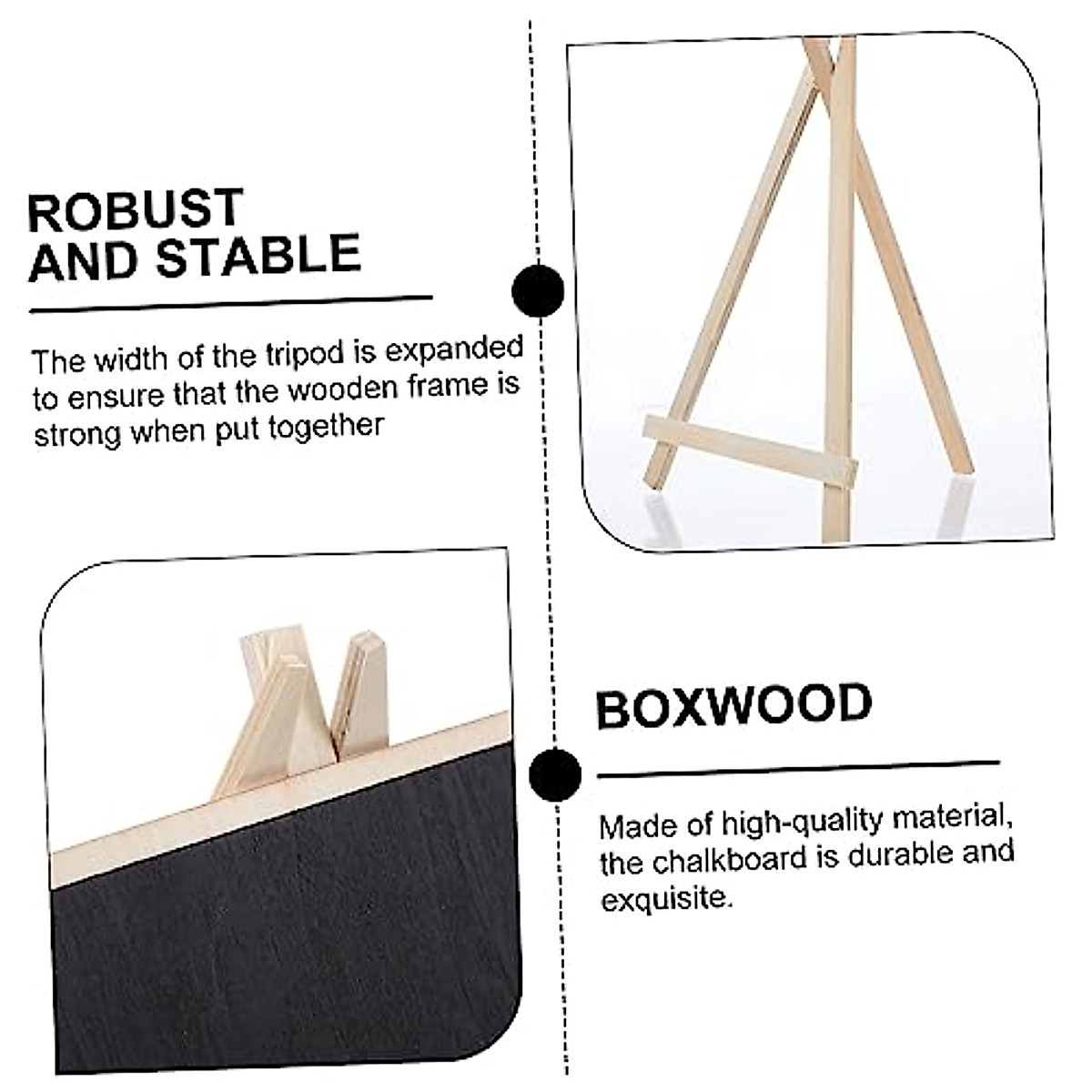 Holibanna 5pcs Blackboard Wooden Easel Small Easel Tabletop Chalkboard Signs Standing Easel Wooden Menu Board Mini Chalkboard Sign Wedding Signs 20x Boxwood Vertical Writing Board