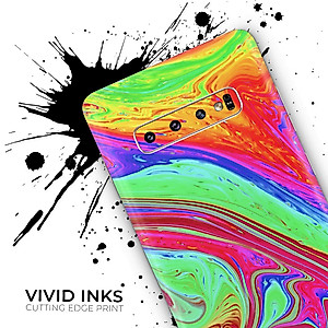 DesignSkinz Neon Color Fusion V8 Protective Vinyl Decal Wrap Skin Cover Compatible with The Samsung Galaxy S20 (Screen Trim & Back Glass Skin)