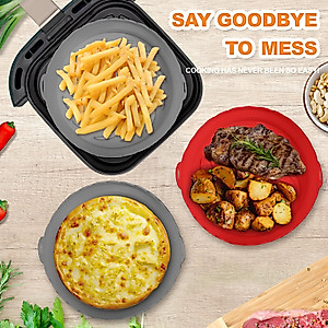 Air Fryer Silicone Liners for Ninja Air Fryer, Air Fryer Silicone Pot for Ninja AF101 Air Fryer and Ninja Air Fryer Pro 4-in-1 with 5 QT Capacity