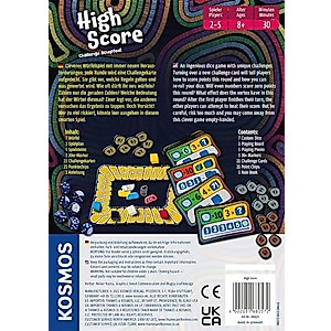 Thames & Kosmos High Score | 2 Language English and German | Dice Game| Luck Game | Board Game | Family Game | 2 to 5 Players | Ages 8+
