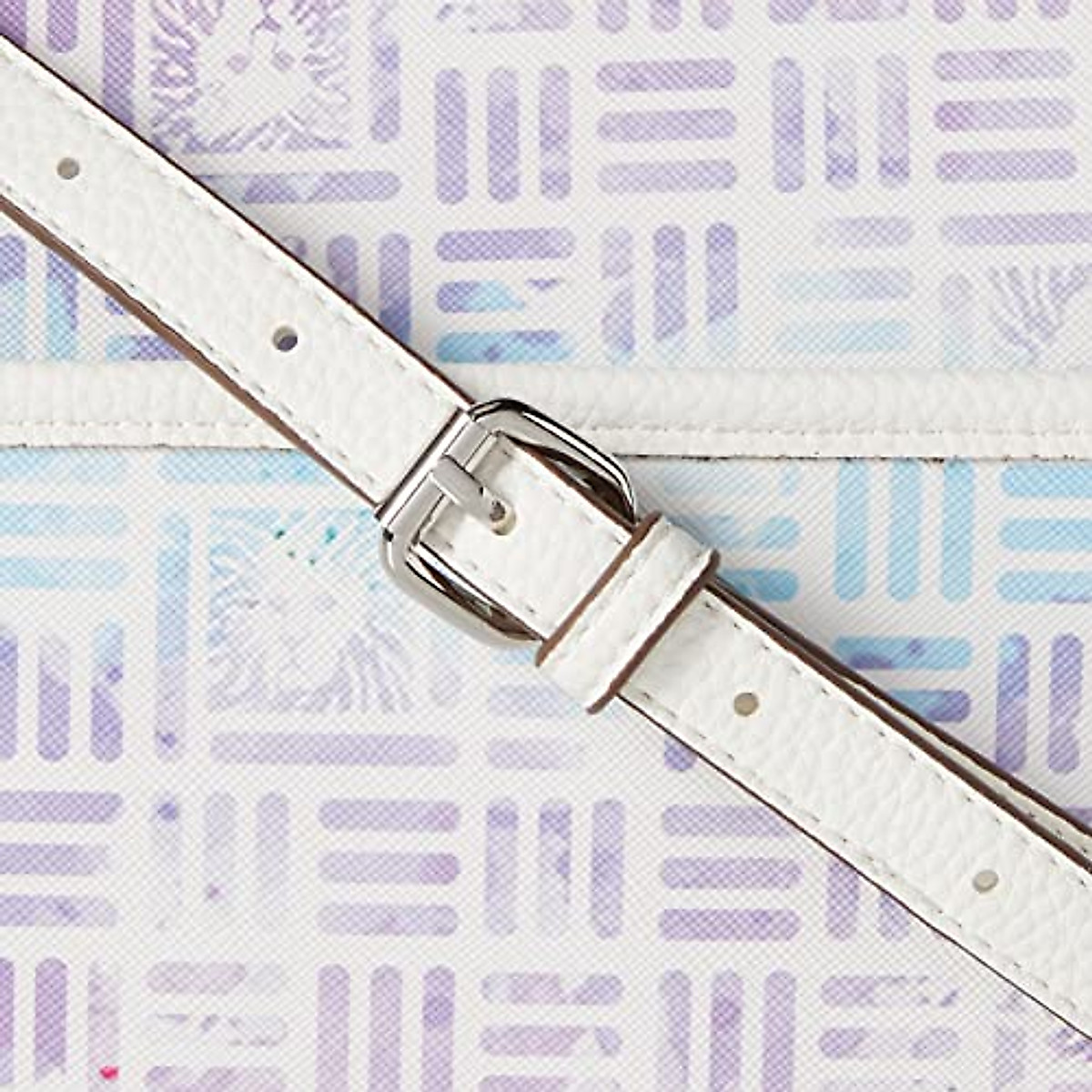 Anne Klein Flap Crossbody w/Horse bit, Ombre Rainbow Lion Logo Print/Anne White