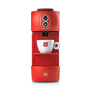 Illy ESE Single Serve 100% Compostable ESE Coffee and Espresso Machine (Red), 10.2 X 12.5 X 4.33