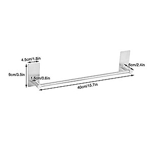 DERCLIVE Self Adhesive Towel Bar Stainless Steel Wall Hanging Towel Rack Shelf for Bathroom Kitchen1 Towel Rack Towel Bar Towel Shelf Towel Bar Towel Rack Towel Shelf Towel Bar Towel Shelf Towel