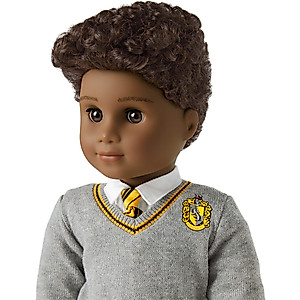American Girl Harry Potter 18-inch Doll Hufflepuff Outfit with Sweater and Scarf Featuring House Crest, For Ages 6+