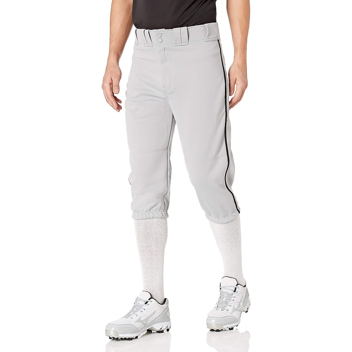 EASTON PRO+ KNICKER Baseball Pant | 2020 | Adult | Large | Grey Black | Scotchgard Stain Release + Moisture Wicking
