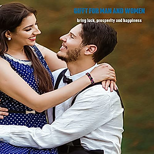 OAHERAS Beaded Bracelets for Women Triple Protection Spiritual Healing Natural Pink Tiger Eye Black Obsidian and Hematite 8mm Stone Bead Energy Crystal Bracelet - Bring Good Luck and Happiness