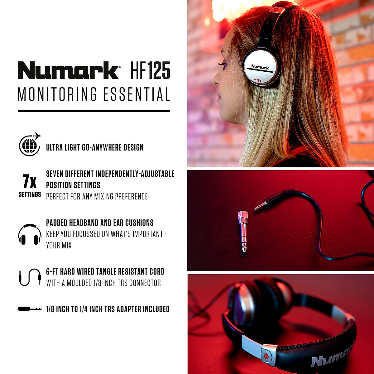 Numark Party Mix Live + HF125 - DJ Controller/Adults & Kids DJ Set with DJ Lights, DJ Speakers, DJ Mixer and Portable DJ Headphones