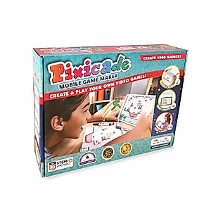 Pixicade Video Game Maker | STEM Kit to Create & Play Your Own Video Games | Educational Toy for Girls and Boys Ages 6+ | Creative & Learning Fun | Draw Your Own Video Game & Bring it to Life