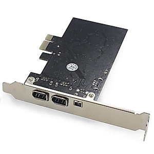 GODSHARK PCIe 3 Ports 1394A Firewire Expansion Card, PCI Express (1X) to External IEEE 1394 Adapter Controller (2 x 6 Pin + 1 x 4 Pin) for Desktop PC and DV Connection