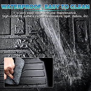 T TGBROS Floor Mats Custom Fit for 2021-2023 2024 Ford Bronco Sport All-Weather Floor Liners 2 Rows Car Mats Set Black