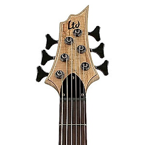 ESP LTD B-206SM Spalted Maple 6-String Bass Guitar, Natural Satin