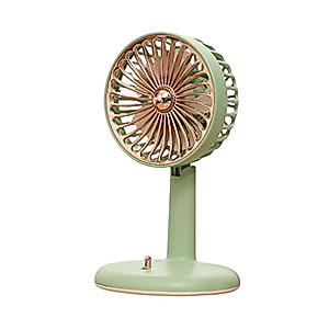 MagiDeal Desk Fan Table Fans Vintage Quiet Strong Mini USB Dual Adjustable Desktop Air Circulate Fan Personal Fan for Office Desktop Table Indoor Men, Green