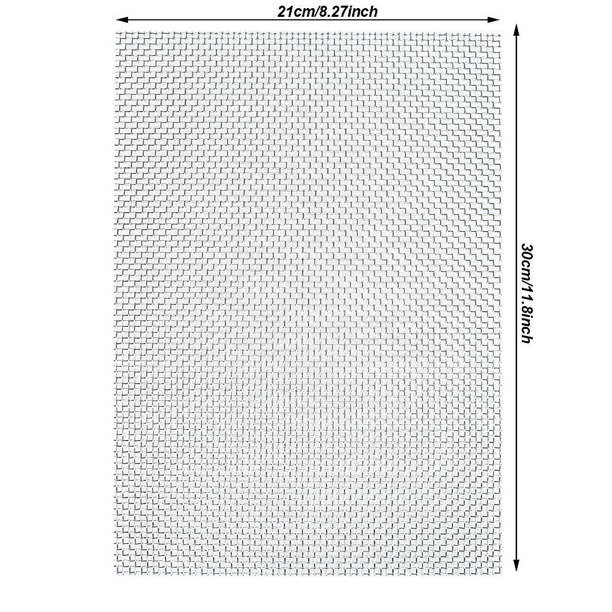 TIMESETL 3 Pcs Stainless Steel Woven Wire 8 Mesh - 12" x 8"(30x21cm) Garden Fence BBQ Wire Mesh Window Screen Mesh