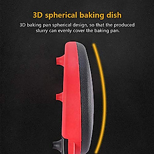 Portable Electric Crepe Maker 110V 8” Household Pancake Machine with Auto Temperature Control Non-stick Crepe Pan for Pancake, Blintz, Chapati,Including Egg Beater & Batter Pot Red&Black 1Pack