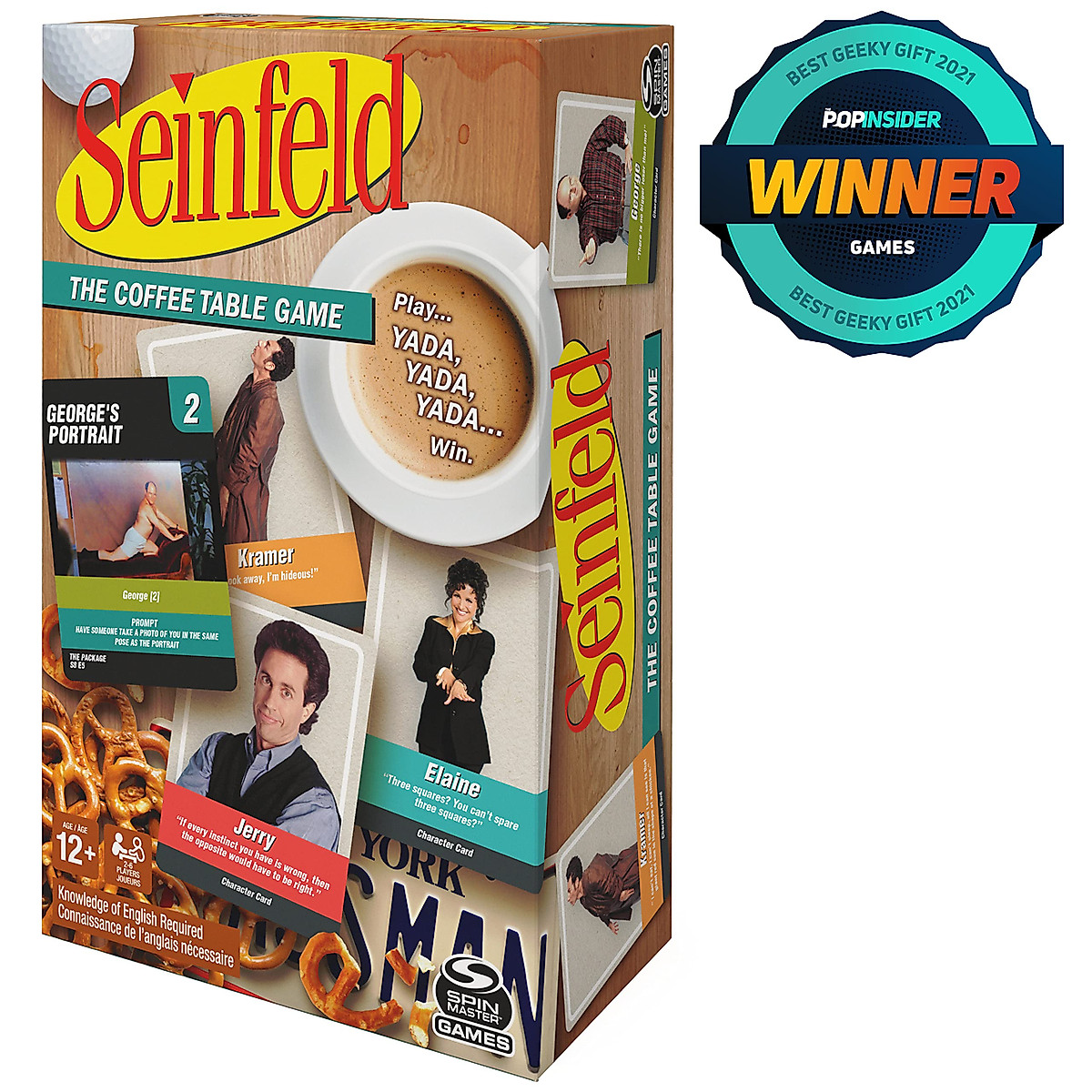Seinfeld TV Show, The Coffee Table Board Game, Fun and Hilarious Adult Party Game for Ages 12 and up