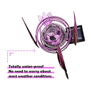 JUYUAN Flamingos Metal Figurine Lights Pink, Outdoor Solar Garden Lights, Pathway Lights Rain Proof Decorative Birds Statues for Garden, Yard, Patio, Landscape, Pathway, House Around (1/Pack)