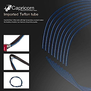 Creality Upgrade 3D Printer Kit with Capricorn Premium XS Bowden Tubing 1M， PTFE Teflon Tube Cutter, Pneumatic Fittings and MK8 Socks and Extra Nozzles for Ender 3/3 Pro/5/Voxelab Aquila