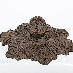 Cream Ceramic Butter Dish with Metal Work in Acanthus Leaf Design