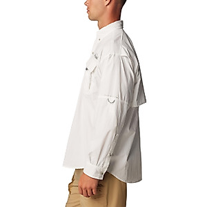 Columbia Men's Bahama II Long Sleeve Shirt, White, Medium