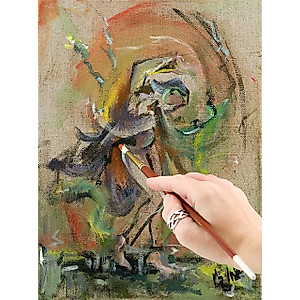 Senso Clear Primed Linen Stretched Canvas - Multi-Media Stretched Canvas for Oils, Acrylics, Pastels, & More! - 12x12"