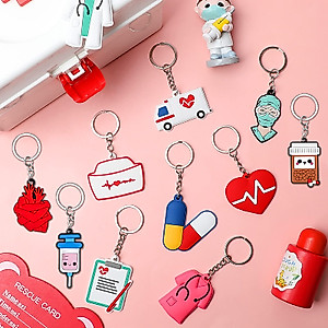 Henoyso 36 Pack Nurse Keychain Nurse Party Favors Nursing CNA Week Gift School Nurse Gifts CNA Appreciation Gifts RN Nurse Keychains(Elegant Style)