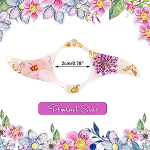 BENBO Page Holders for Reading, Dried Flower Resin Thumb Book Holder Transparent Handmade Personalized Flower Resin Book Opener Bookmarks Reading Ring Book Accessories for Book Lovers (Purple)