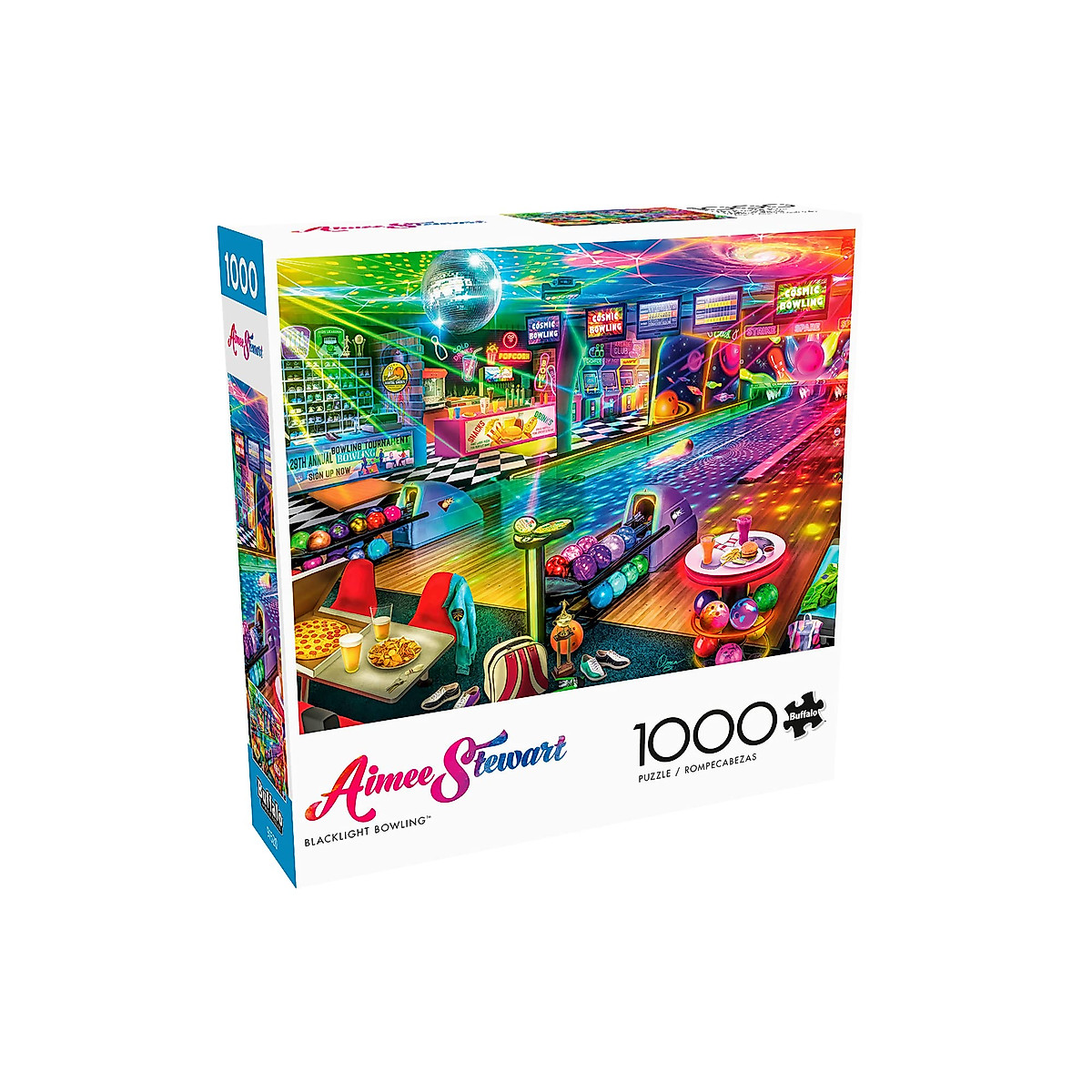 Buffalo Games - Aimee Stewart - Blacklight Bowling - 1000 Piece Jigsaw Puzzle,Multicolour