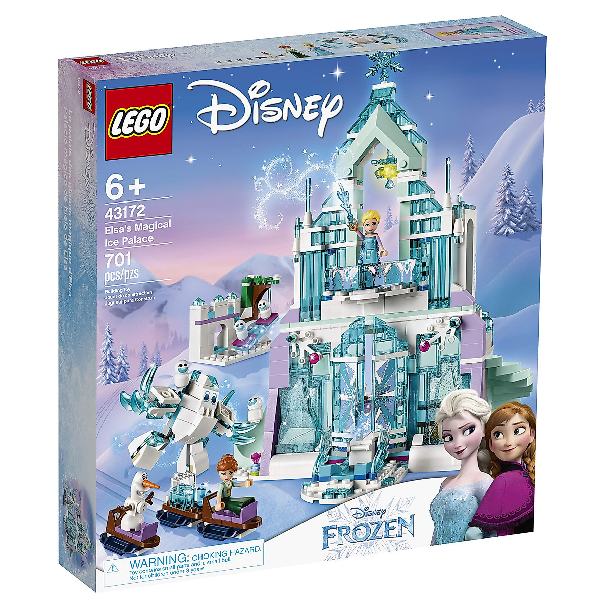 LEGO Disney Frozen Elsa's Magical Ice Palace 43172 Toy Castle Building Kit with Mini Dolls, Castle Playset with Popular Frozen Characters Including Elsa, Olaf, Anna and More (701 Pieces)