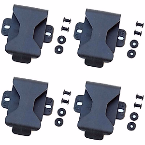 4PCS Rotatable Pocket Clip with 8 Sets Screws Fit for K Sheath Knife Case, Nylon Deep Carry Belt Clip DIY Replacement