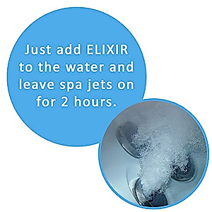 Puri Tech Spa 4 Month Care Kit Includes Elixir 3-in-1 Weekly Care 32 oz Plus Clear Out Hot Tub Cleaner 4 oz Removes Gunk from Walls Drains and Pipes in Spas and Hot Tubs